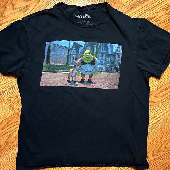 Dreamworks | Shirts | Dreamworks Shrek And Donkey Graphic Tshirt | Poshmark
